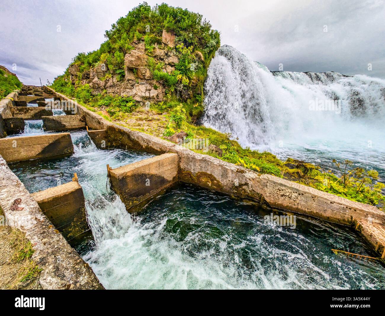 axafoss waterfall also called the Faxi waterfall in south Iceland Stock ...