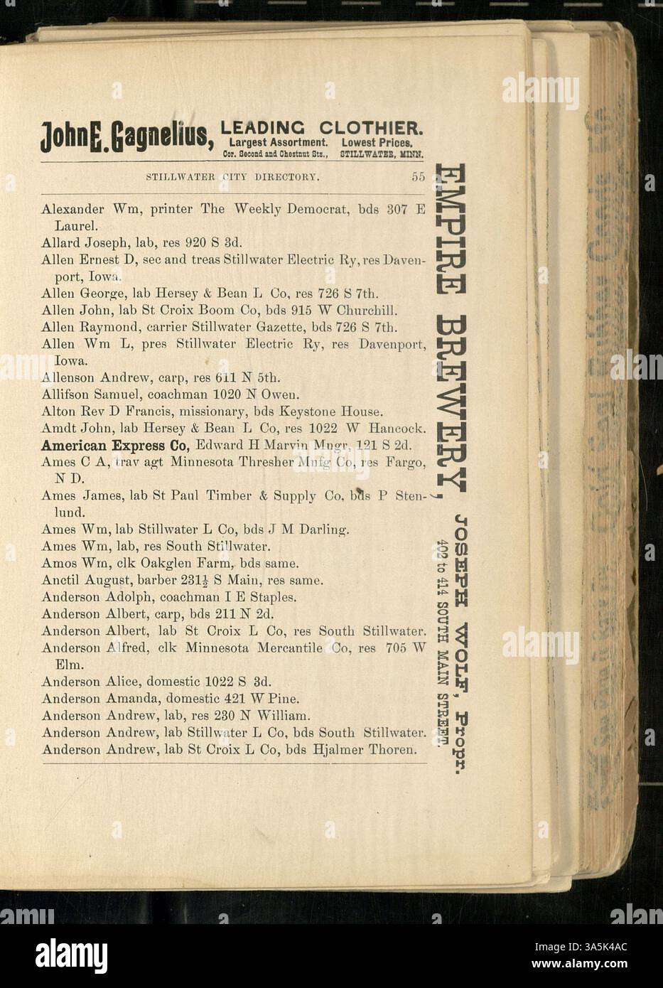 This 1890-91 directory from Stillwater includes an alphabetical list of ...