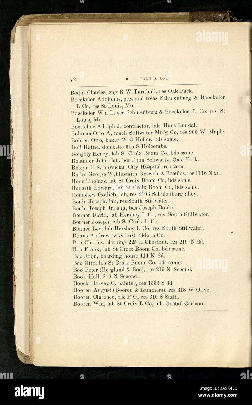 The 1890-91 Stillwater City Directory contains an alphabetical list of ...