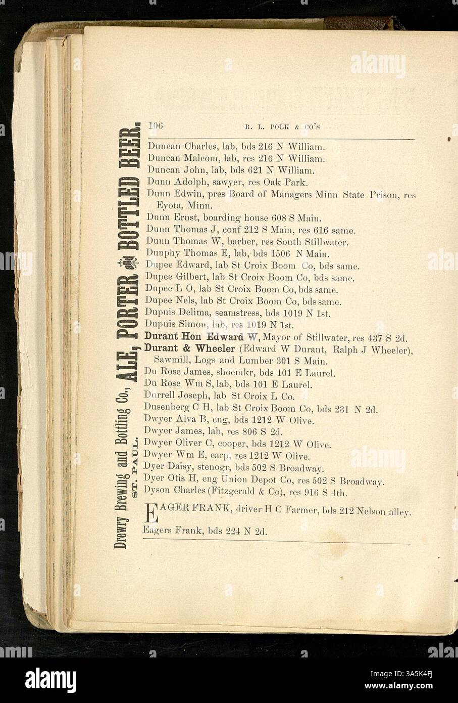 The 1890-91 Stillwater City Directory includes an alphabetical list of ...