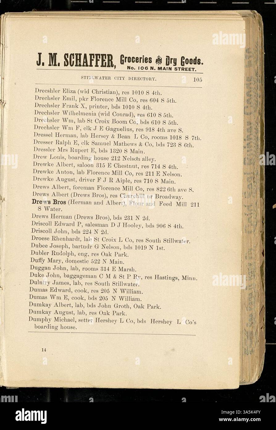 This Stillwater City Directory, from 1890-91, offers an alphabetical ...