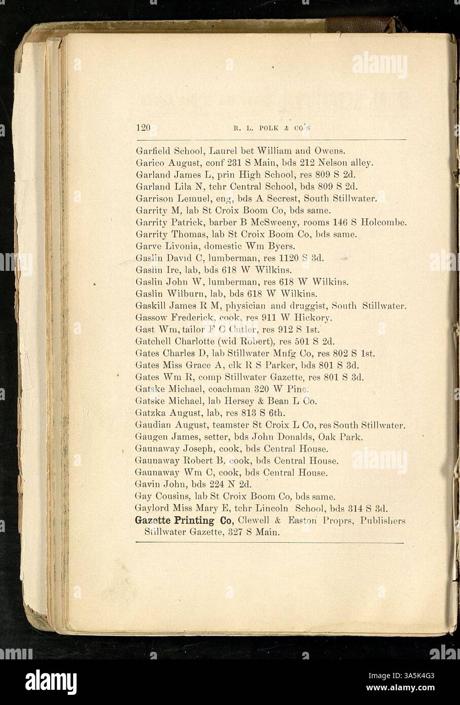 This 1890-91 Stillwater City Directory includes an alphabetical listing ...