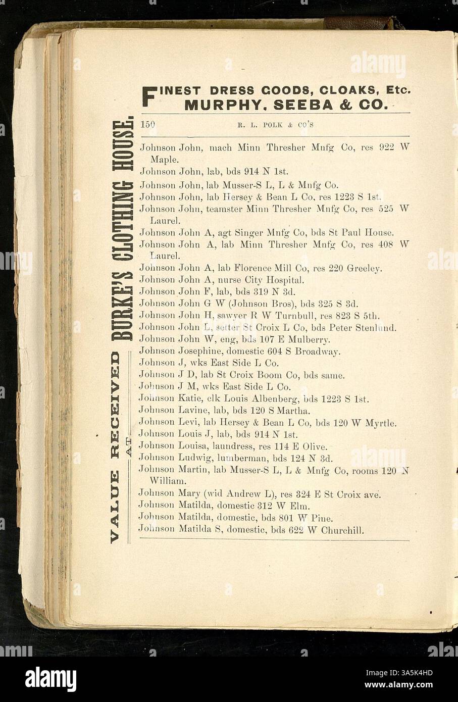 The 1890-91 Stillwater City Directory offers an alphabetical listing of ...