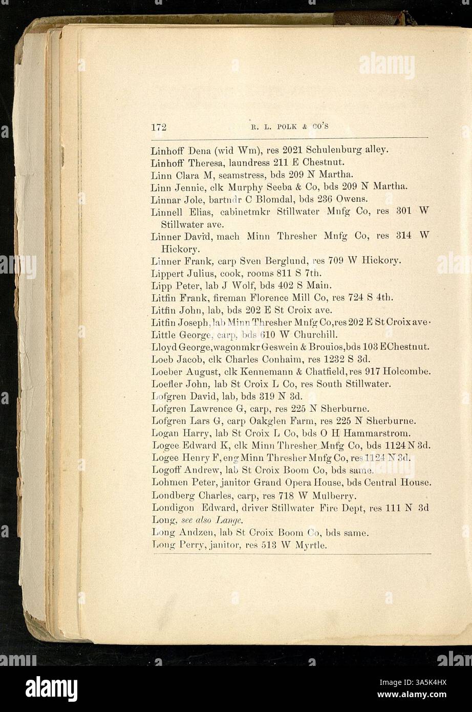 This 1890-91 Stillwater City Directory includes an alphabetical list of ...