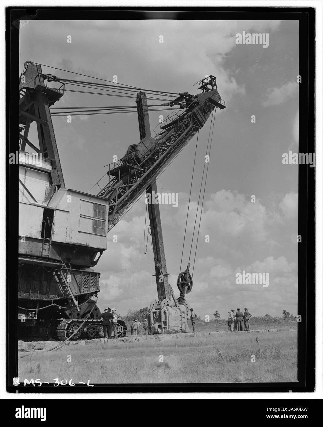 Rear Admiral Boone and his party inspecting a large travelling dipper ...