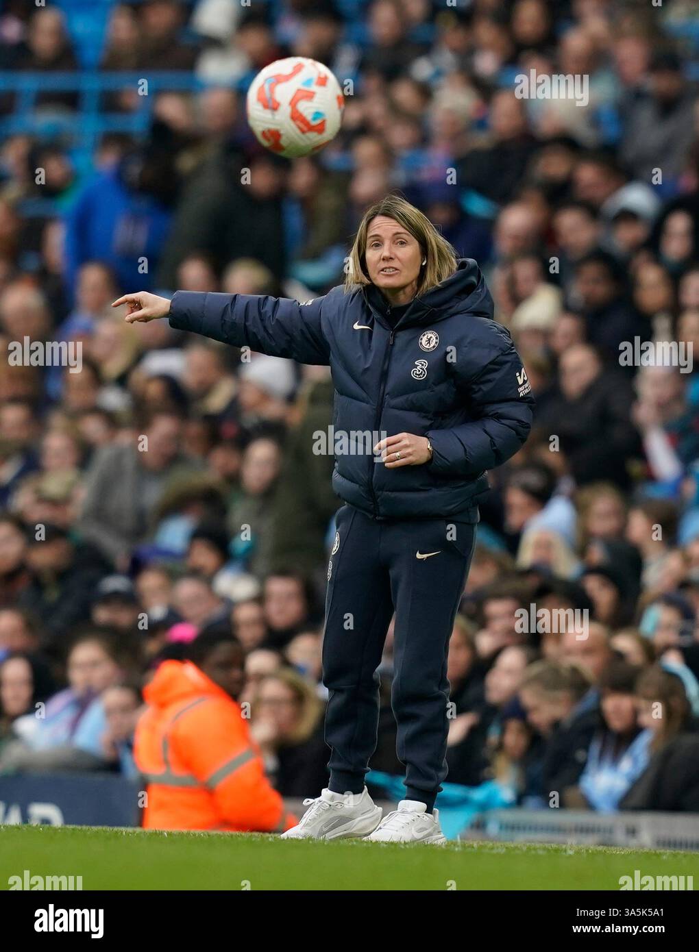 Manchester, England, 23rd March 2025. Sonia Bompastor manager of ...