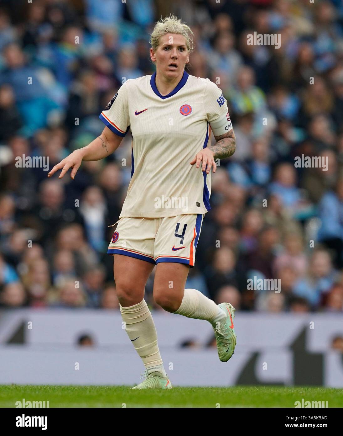 Manchester, UK. 23rd Mar, 2025. Millie Bright of Chelsea during the FA ...