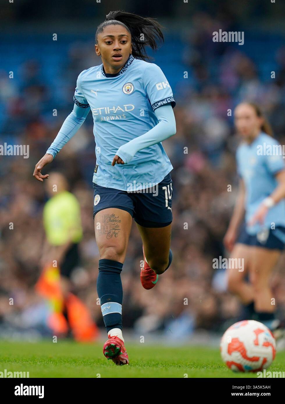 Manchester, UK. 23rd Mar, 2025. Kerolin Nicoli of Manchester City ...