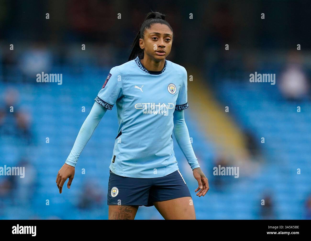 Manchester, England, 23rd March 2025. Kerolin Nicoli of Manchester City ...