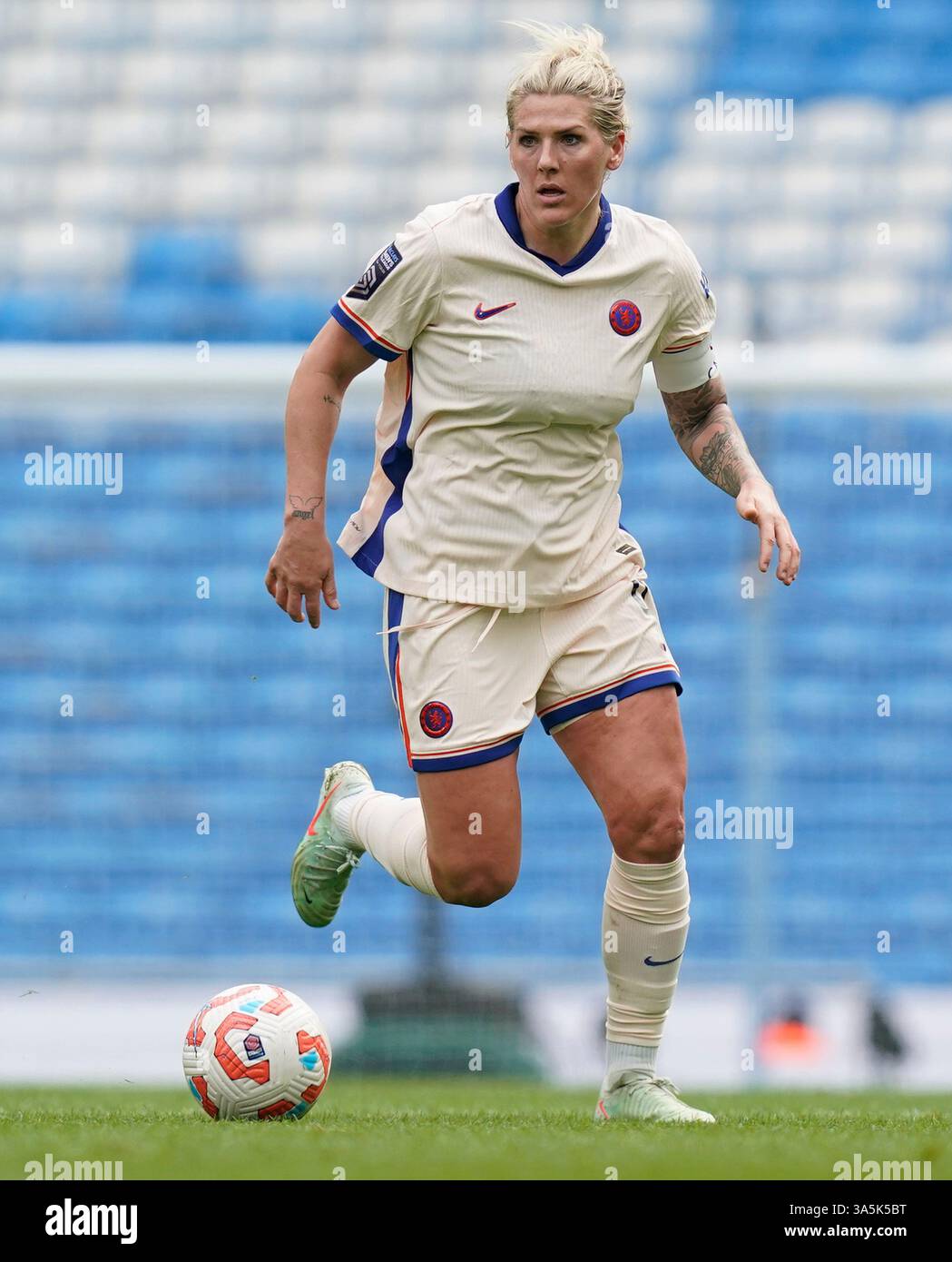 Manchester, UK. 23rd Mar, 2025. Millie Bright of Chelsea during the FA ...