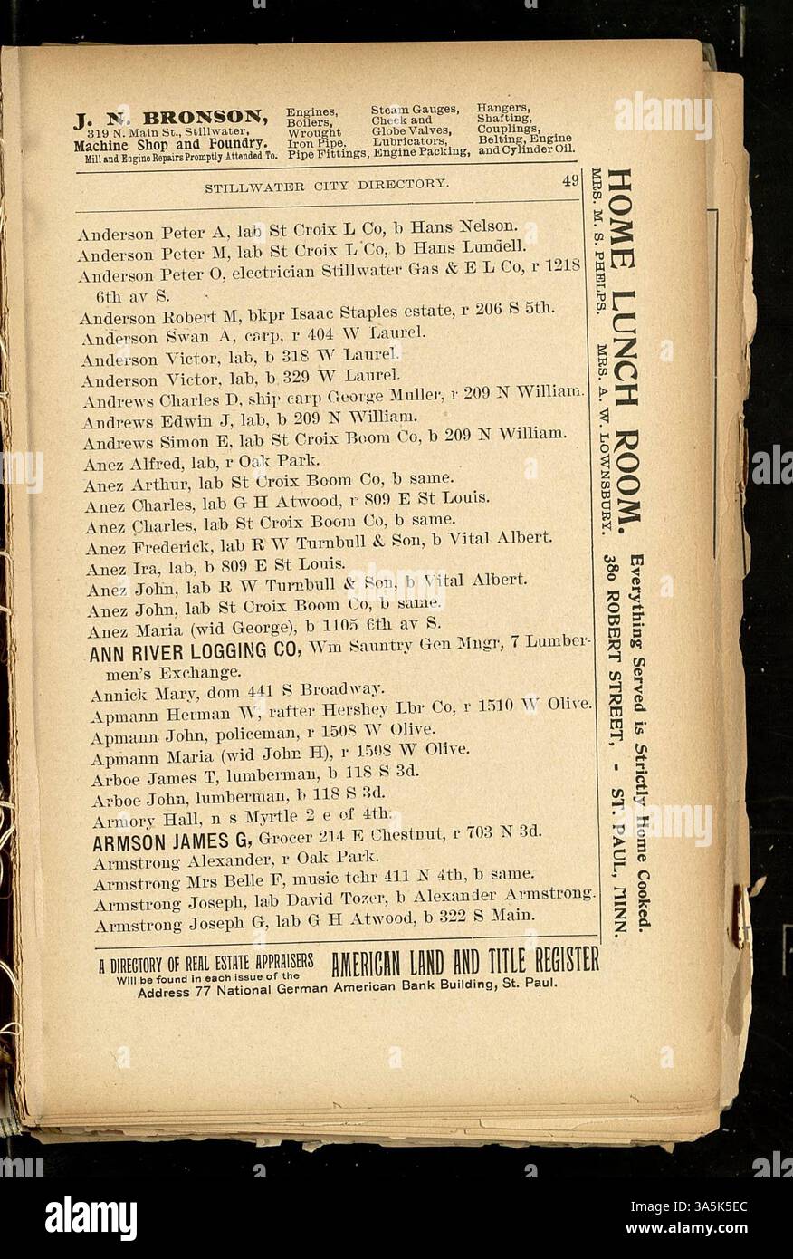 This 1898-99 Stillwater City Directory includes an alphabetical list of ...