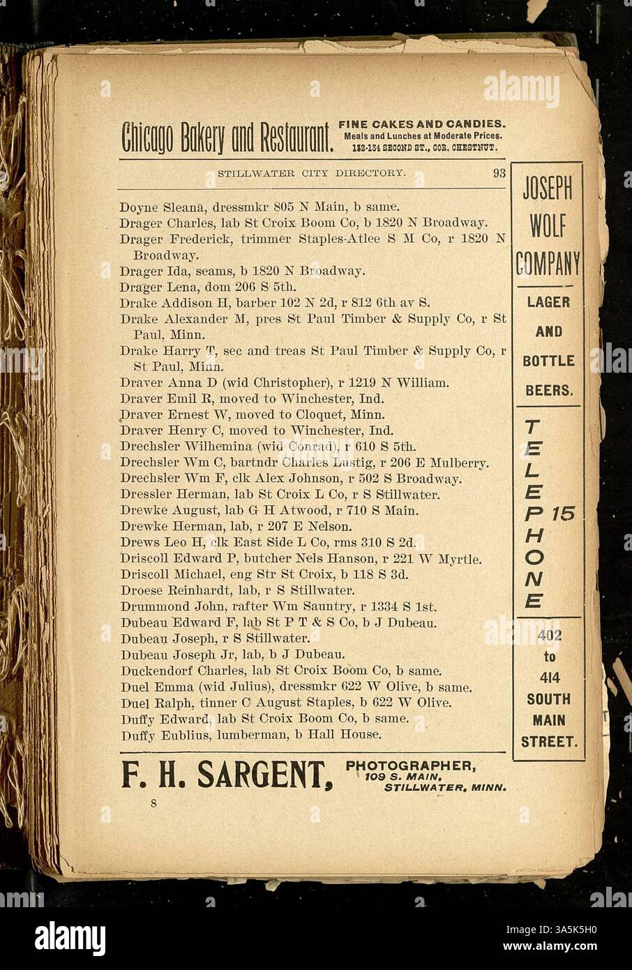 This edition of the Stillwater City Directory (1898-99) features an ...