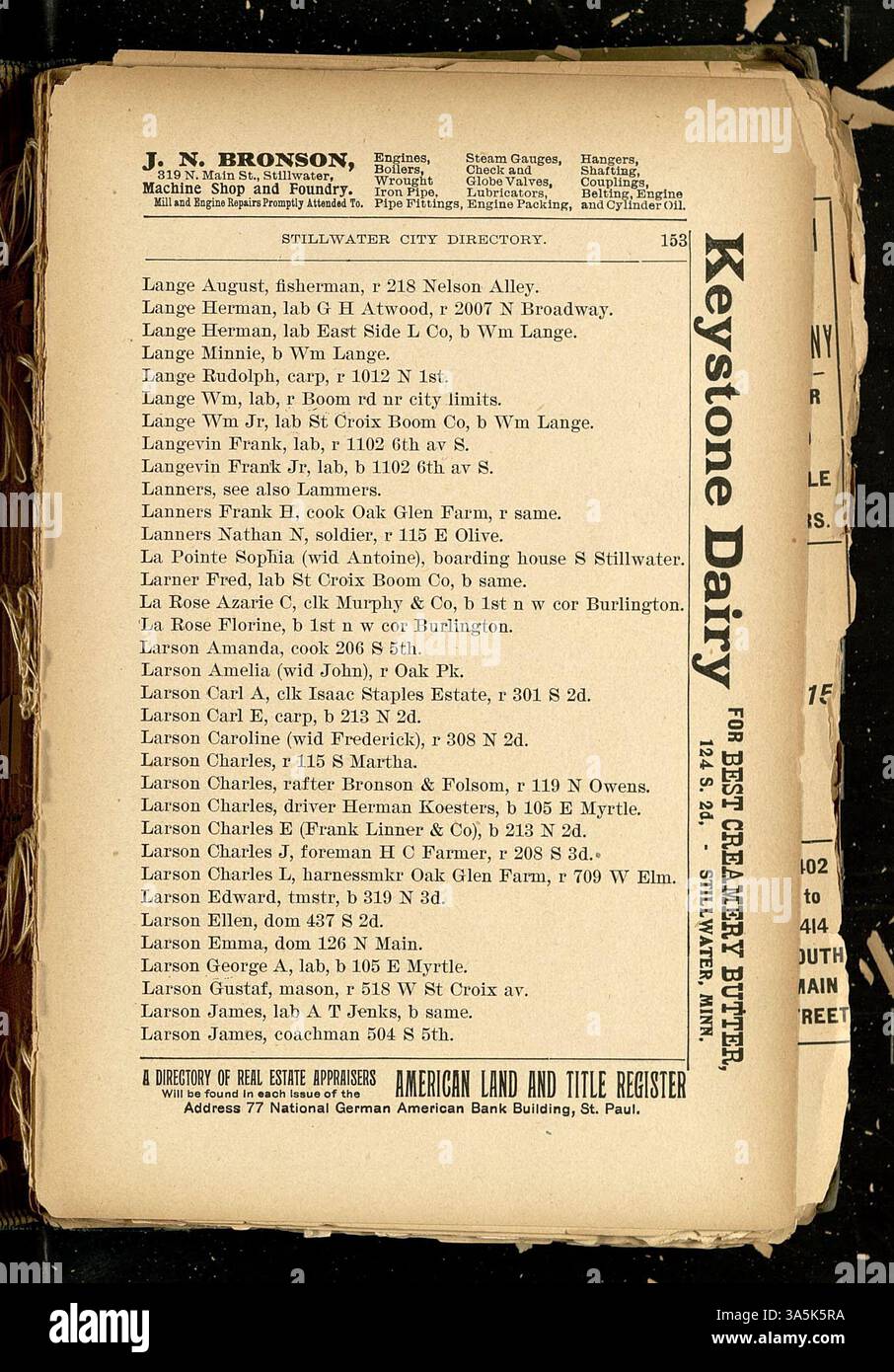 The 1898-99 Stillwater City Directory features an alphabetical list of ...