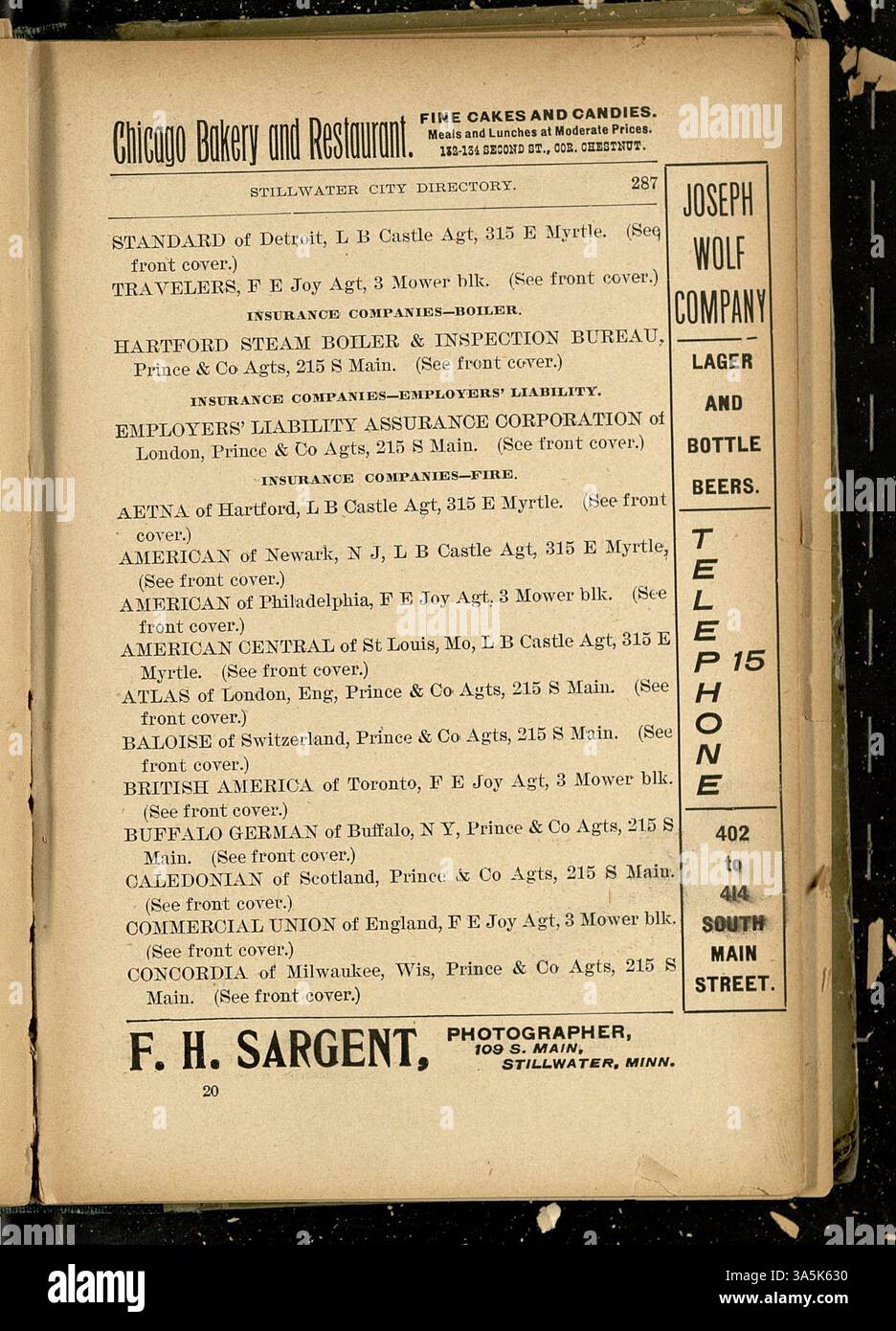 The 1898-99 Stillwater City Directory contains an alphabetical list of ...