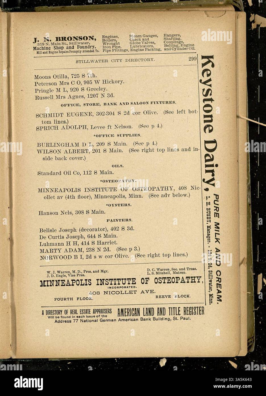 The 1898-99 Stillwater City Directory features an alphabetical list of ...