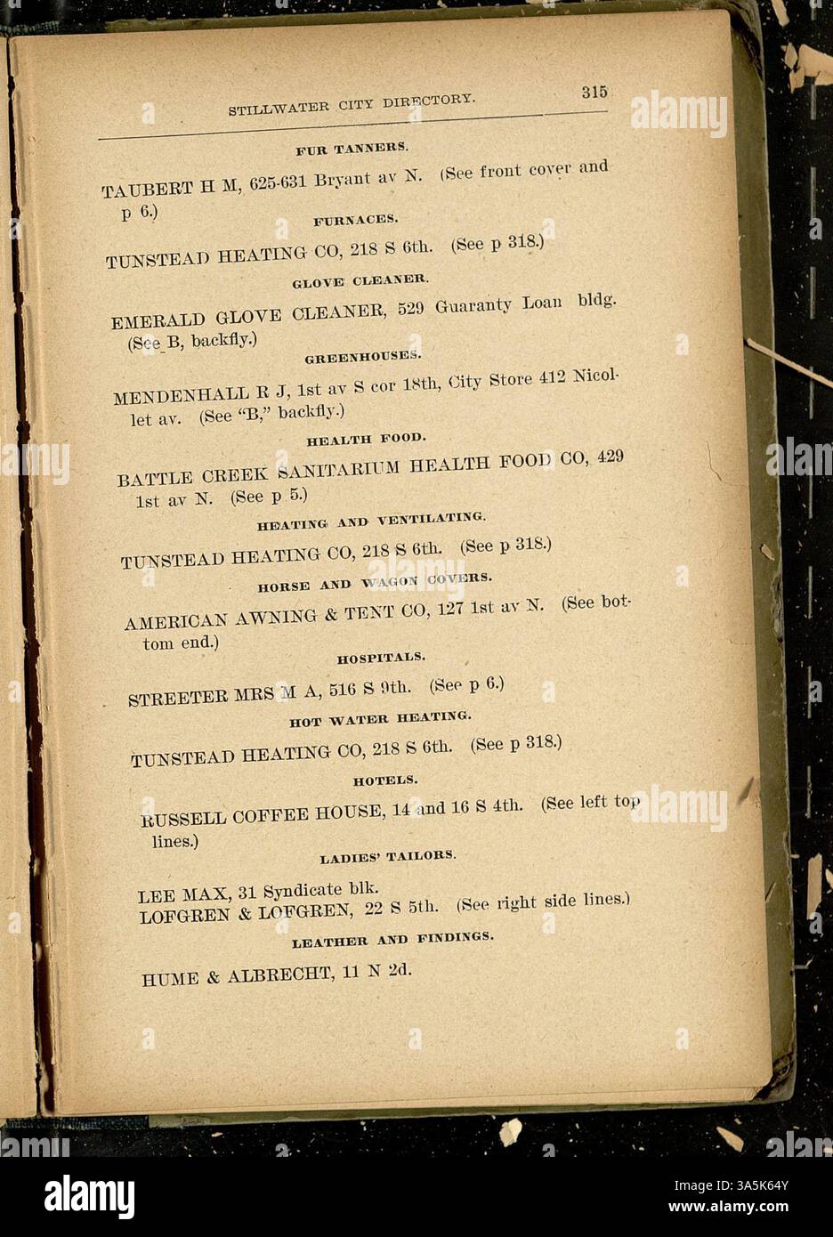 This 1898-99 directory of Stillwater contains an alphabetical list of ...