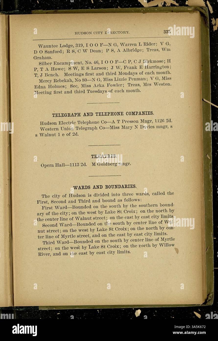 This 1898-99 Stillwater City Directory offers an alphabetical list of ...