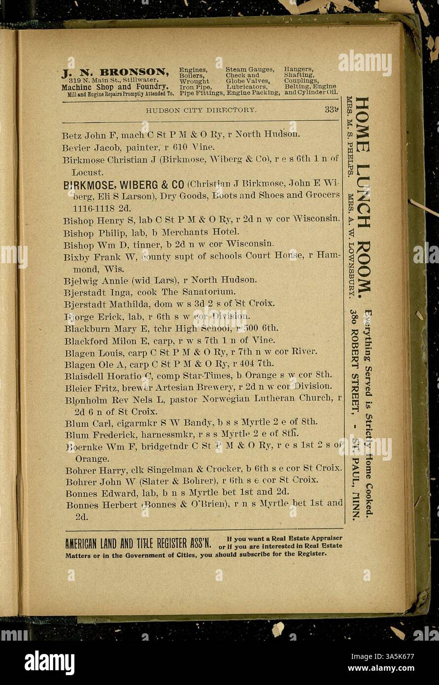 This 1898-99 Stillwater City Directory provides an alphabetical list of ...