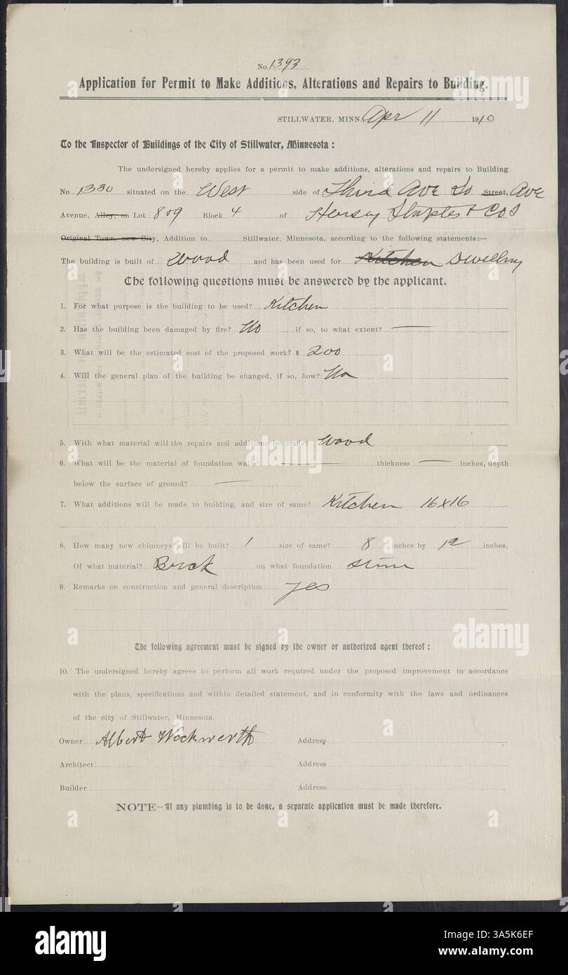 Minnesota owner and builder hi-res stock photography and images - Alamy