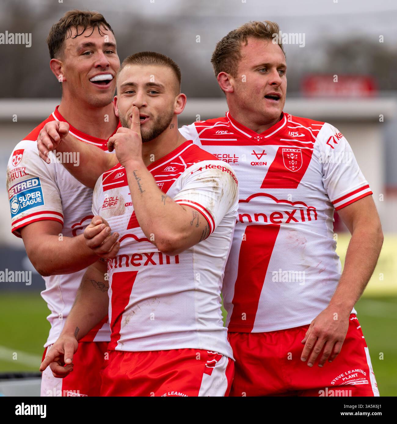 Hull, UK. 23rd March 2025. Betfred Superleague: Hull KR v Leigh ...
