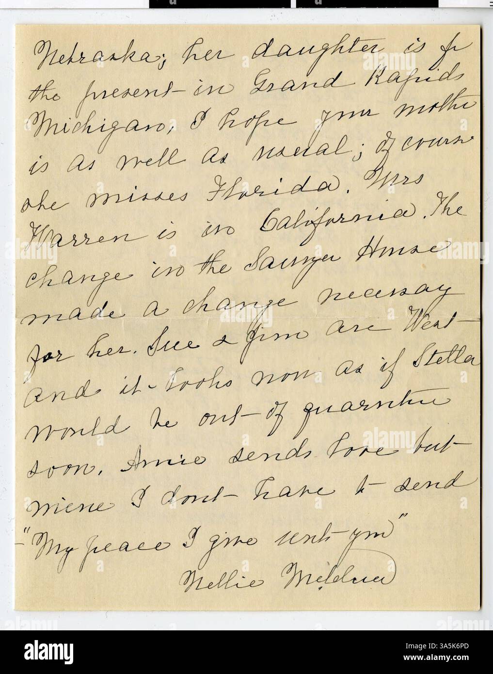 Handwritten 12-page personal letter from Nellie McCluer of Stillwater ...