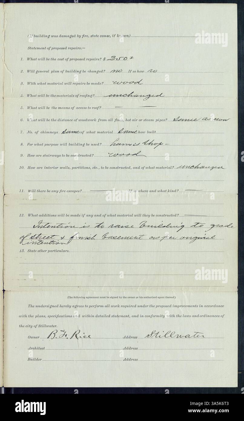 Building permit issued for repairs to a building at 7 Second Street ...