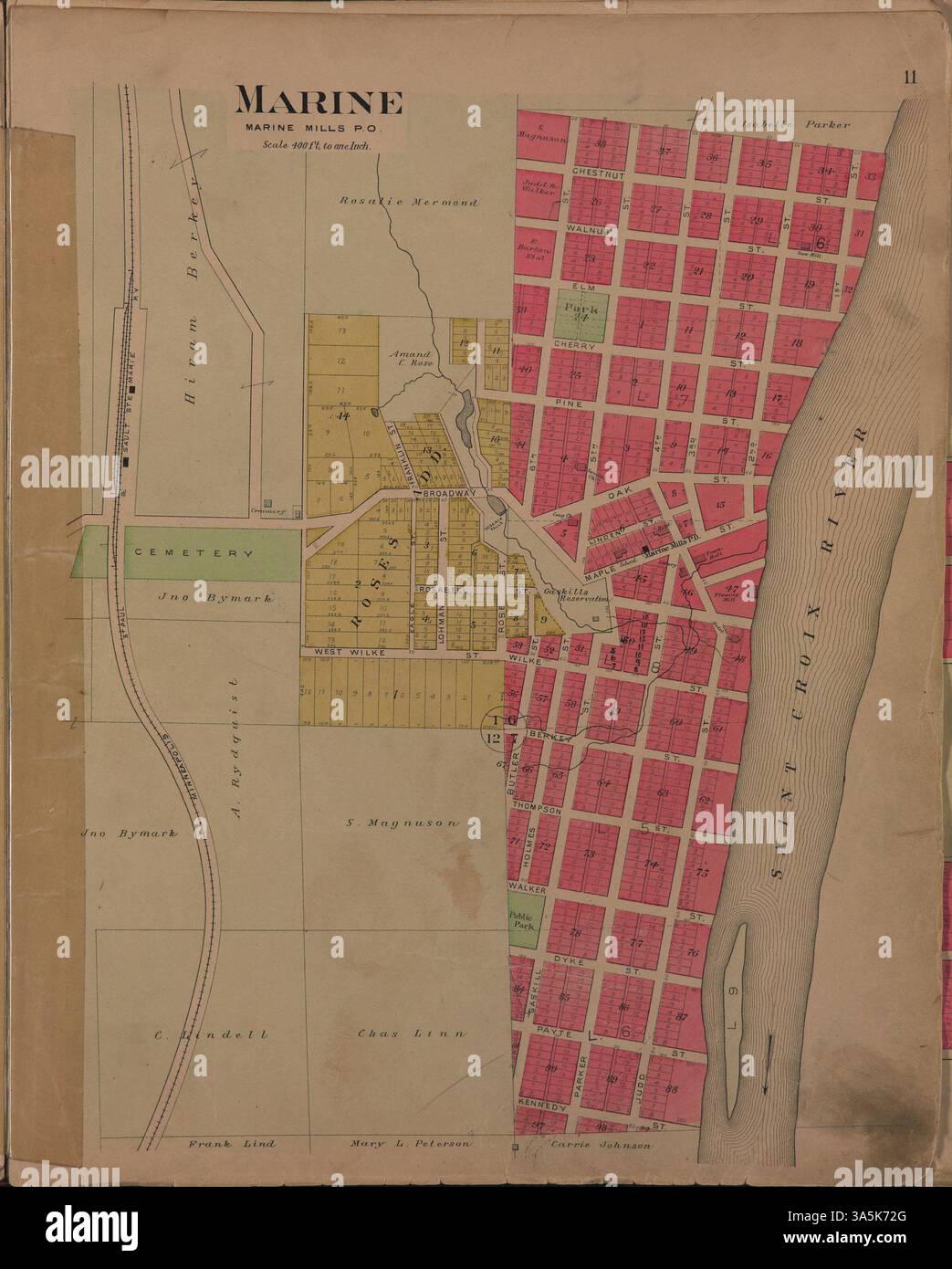 The 1901 plat book of Washington County, Minnesota, contains 52 colored ...