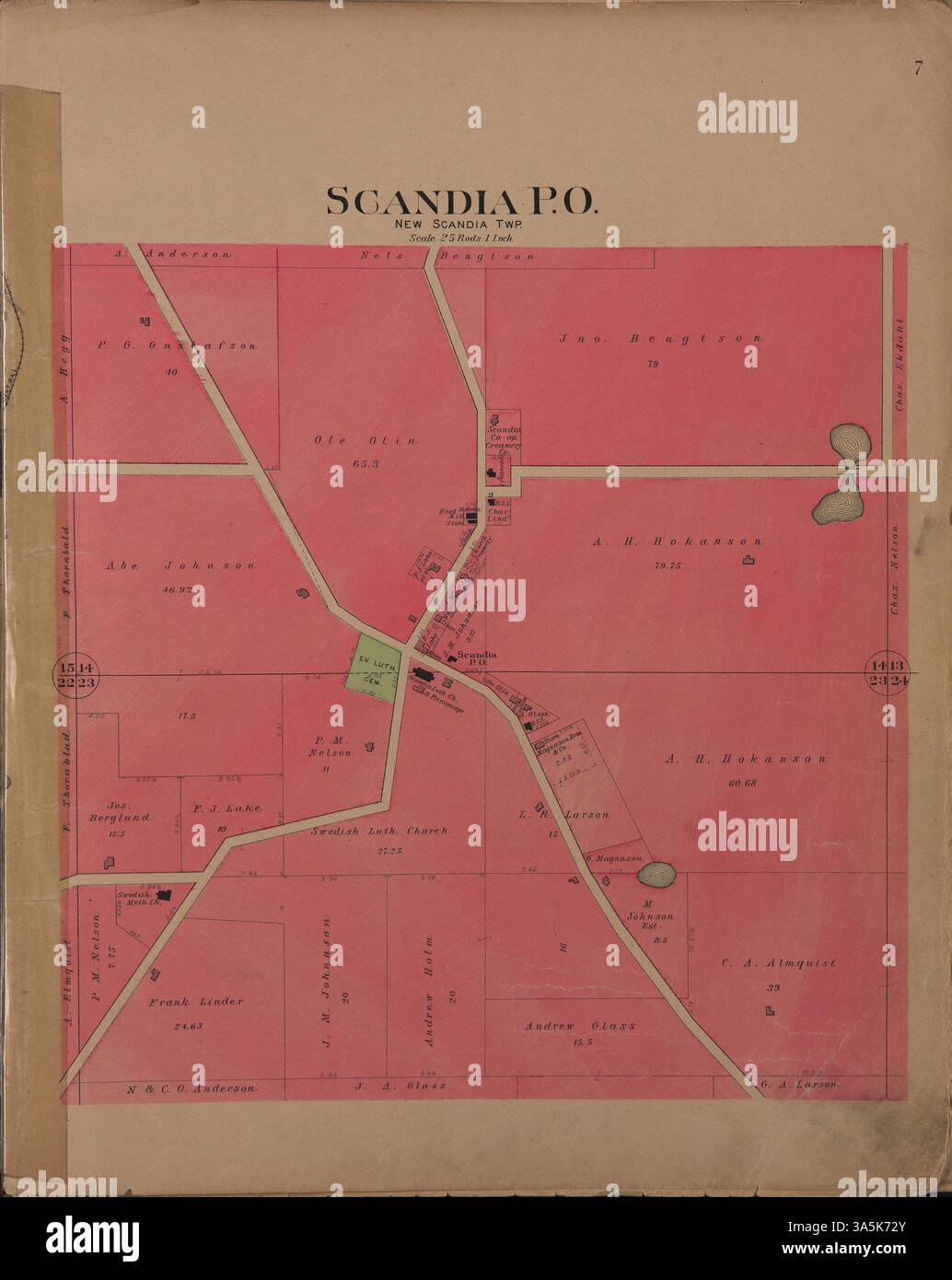 The 1901 plat book of Washington County, Minnesota, includes 52 colored ...