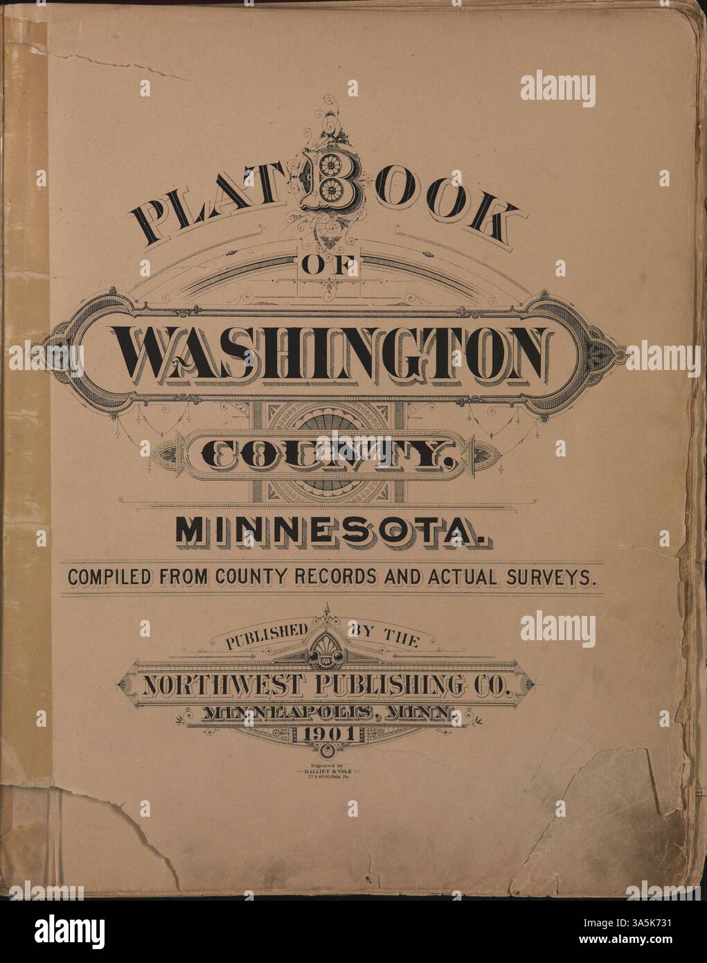 The 1901 plat book of Washington County, Minnesota, includes 52 colored ...