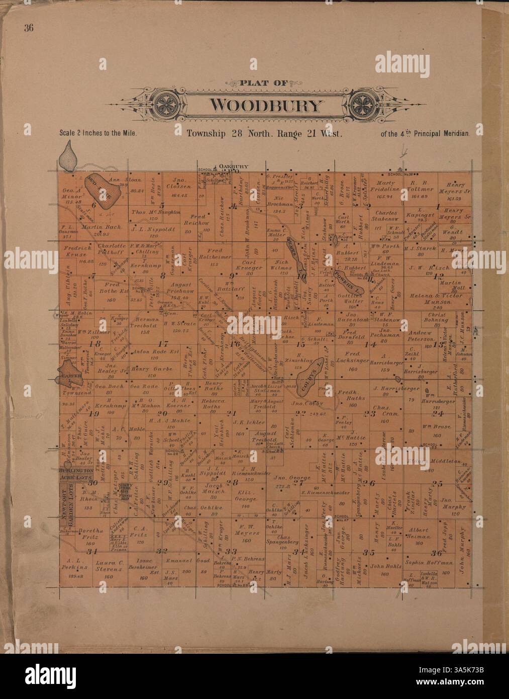 This 1901 plat book of Washington County, Minnesota, contains 52 ...