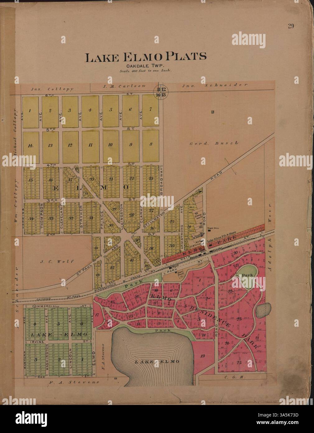 This 1901 plat book of Washington County, Minnesota, includes 52 ...