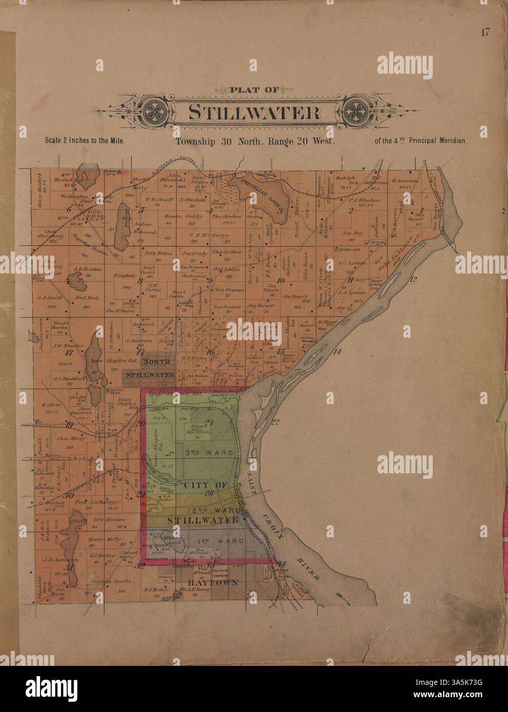 This 1901 plat book of Washington County, Minnesota, contains 52 ...