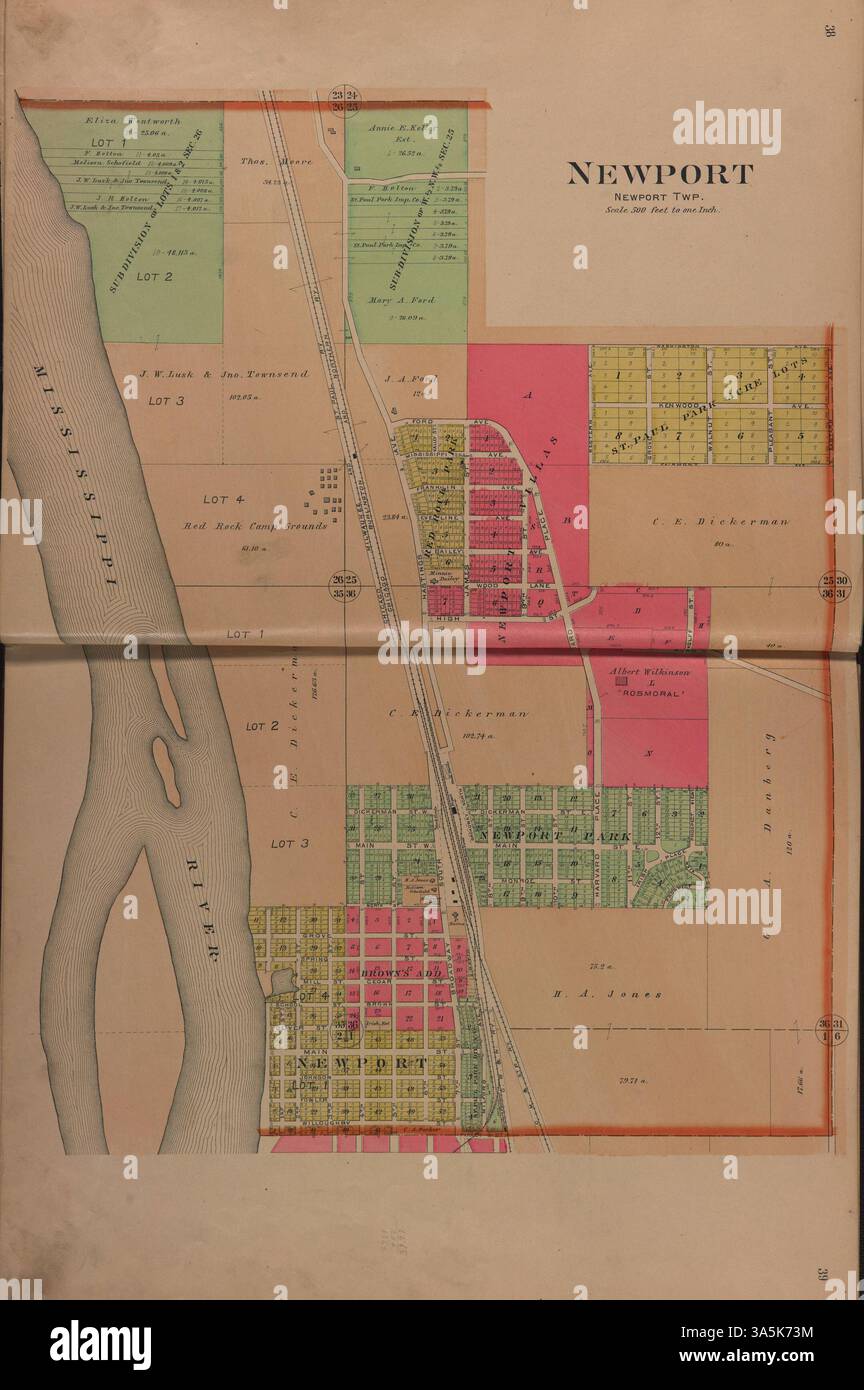 This 1901 plat book of Washington County, Minnesota, contains 52 ...