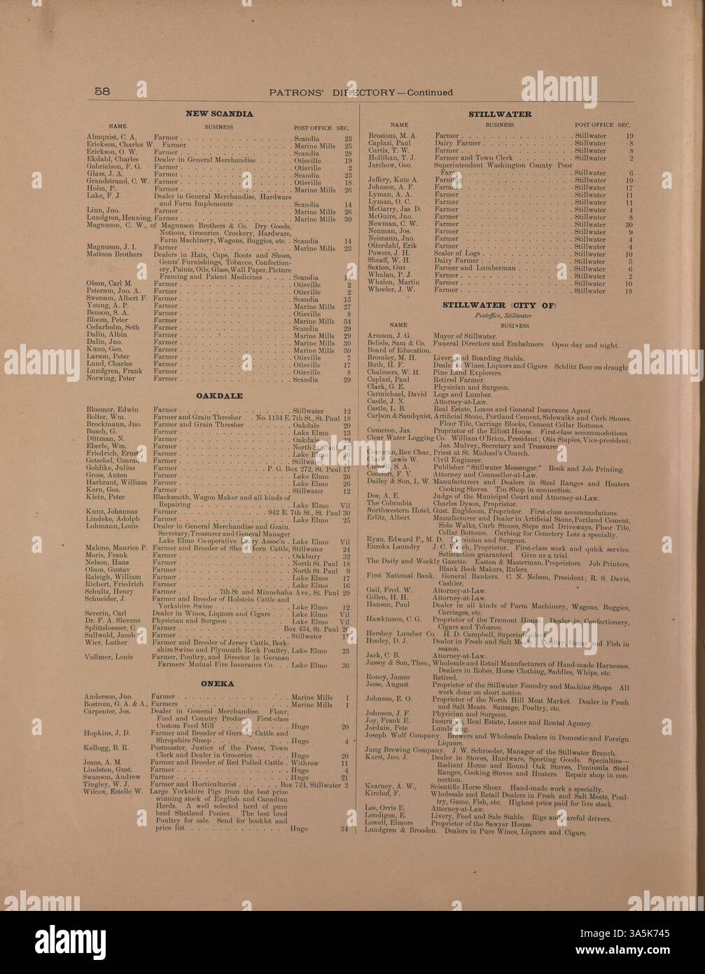 The 1901 plat book of Washington County, Minnesota, features 52 colored ...