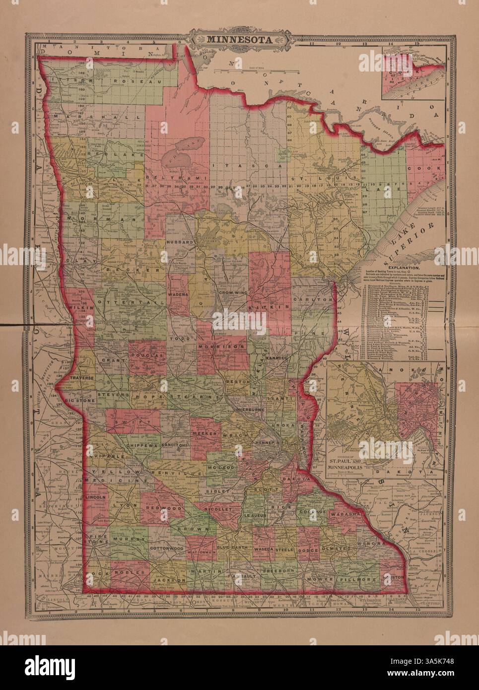 This 1901 plat book of Washington County, Minnesota, contains 52 ...