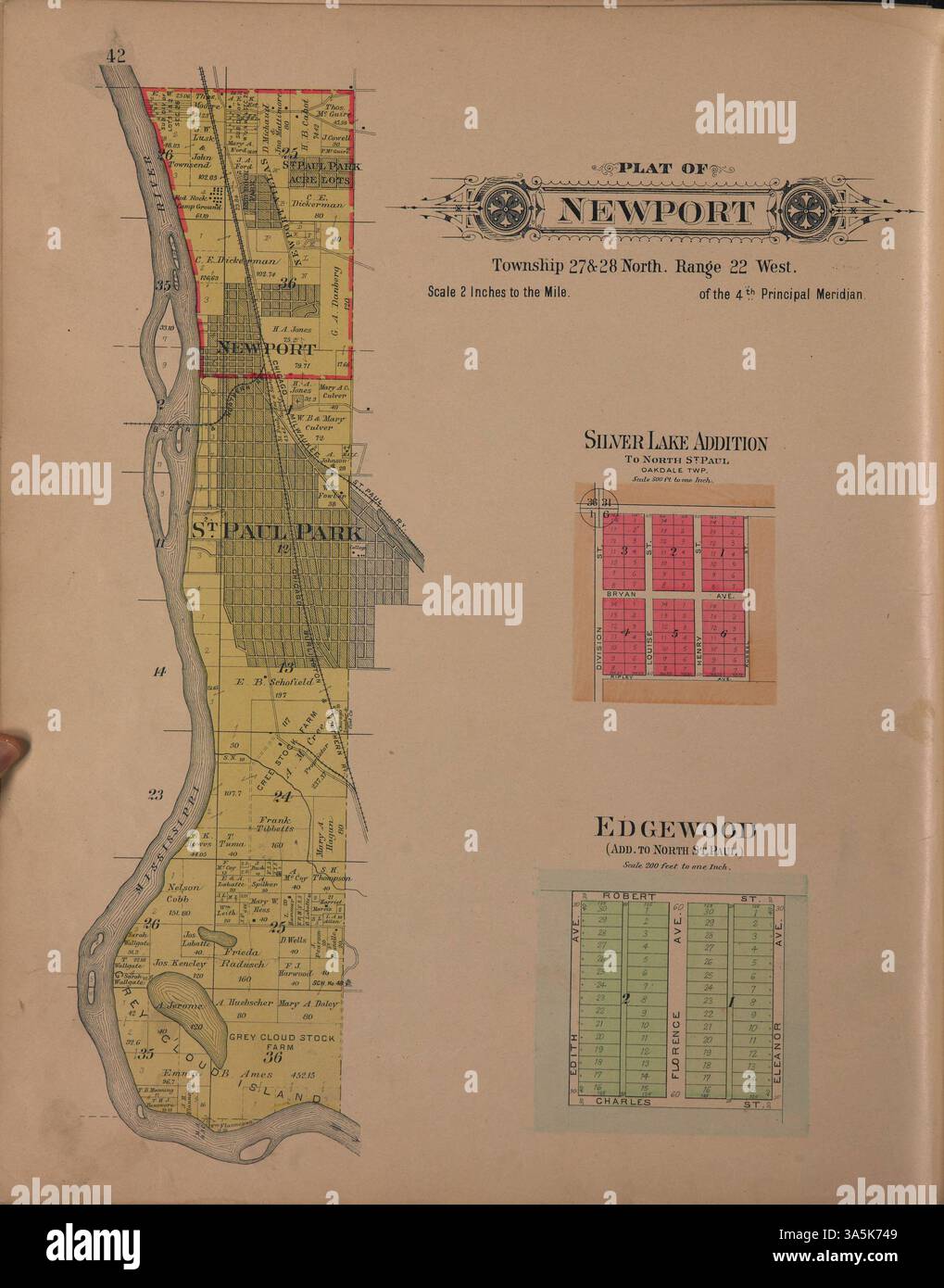 Contains 52 colored maps of townships hi-res stock photography and ...