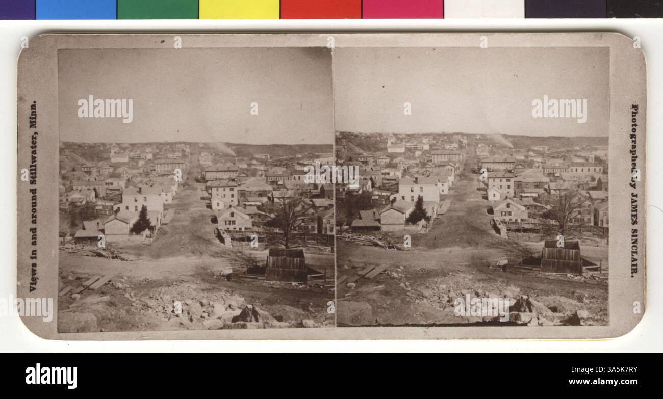 Street scene depicting a view of Second Street looking north from a ...