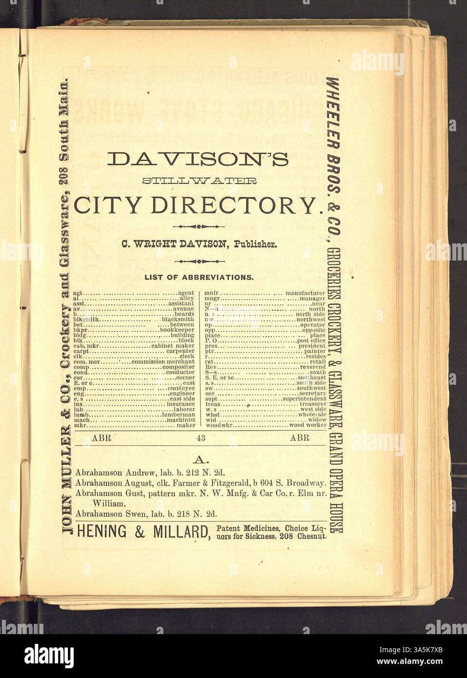 The 1882-83 Stillwater City Directory contains an alphabetical list of ...