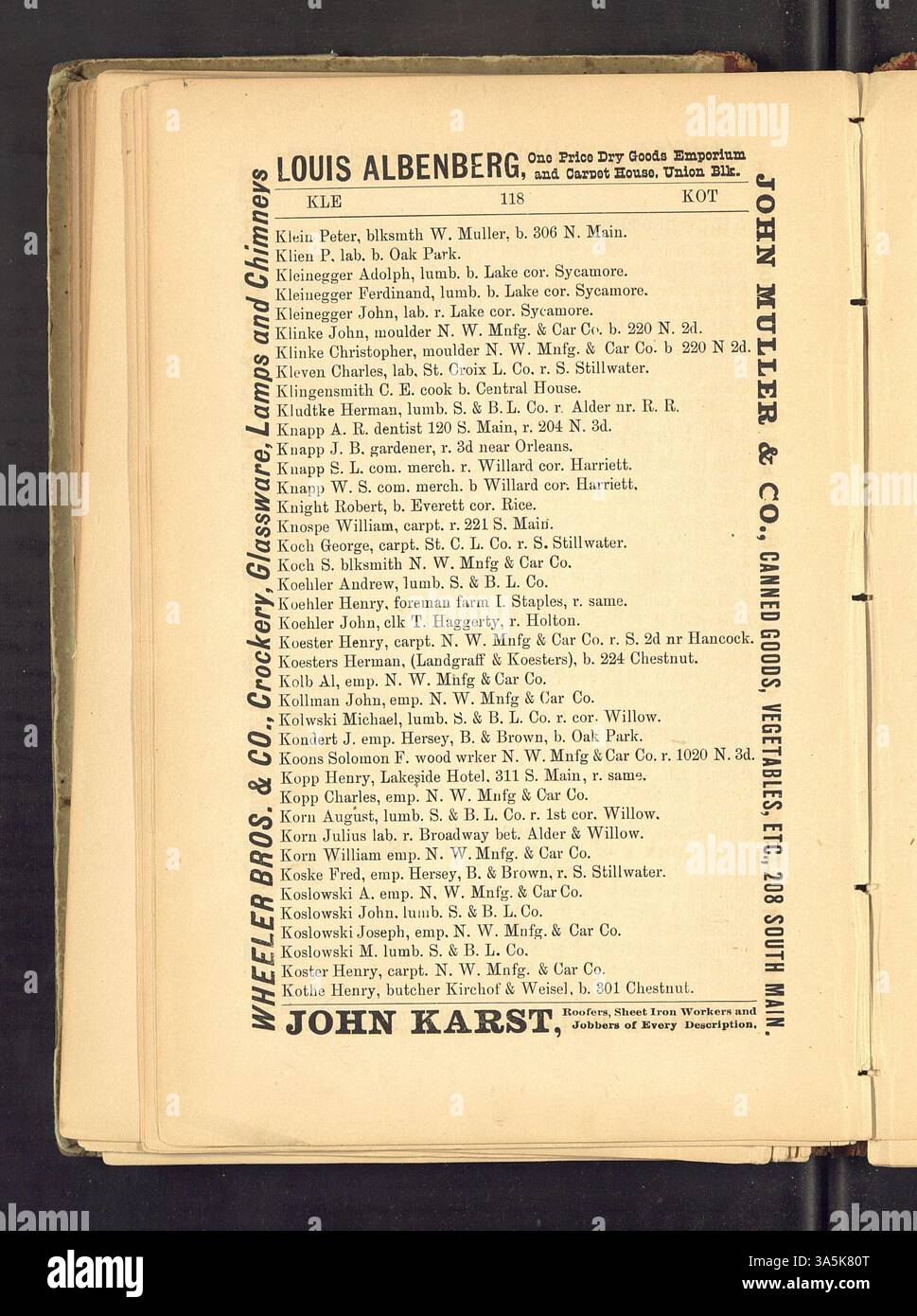 The 1882-83 Stillwater City Directory includes an alphabetical list of ...