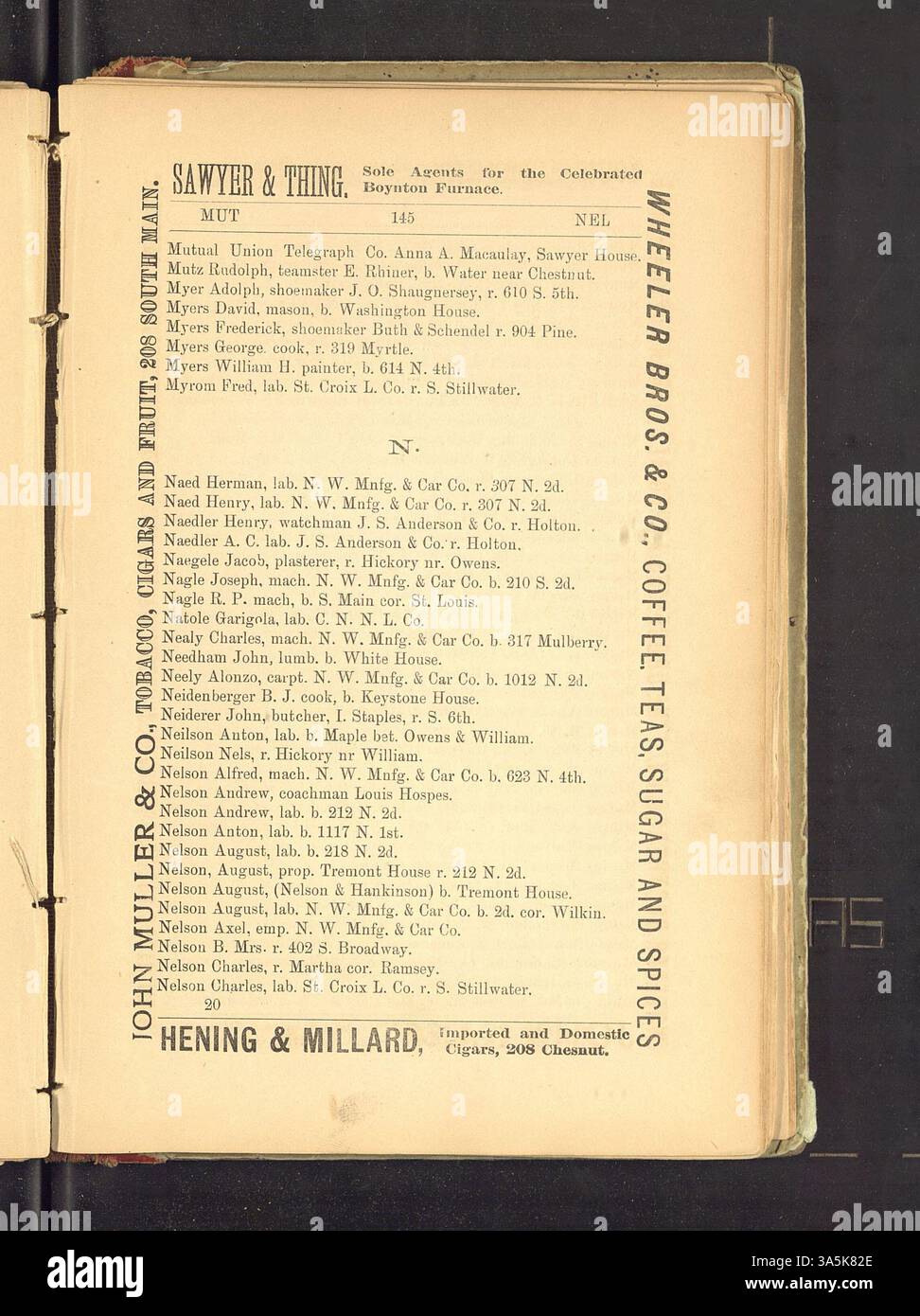 The 1882-83 Stillwater City Directory features an alphabetical list of ...