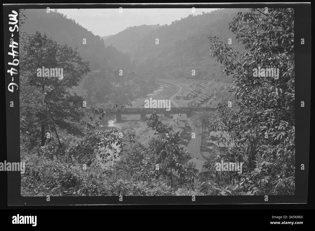 A panorama showing company housing at Solvay Mine near Welch, McDowell ...