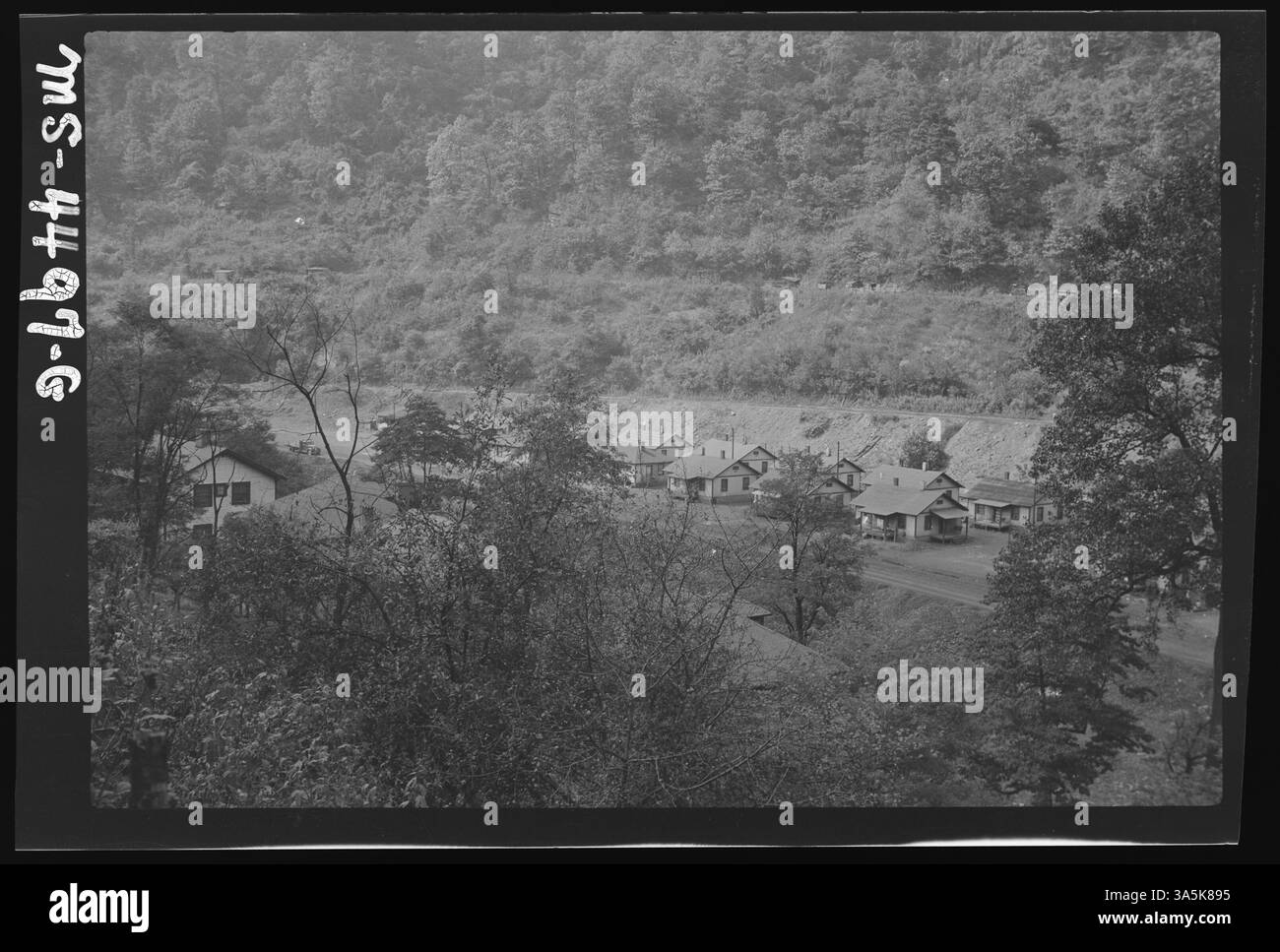A photograph showing company housing near the Solvay Mine in Welch ...
