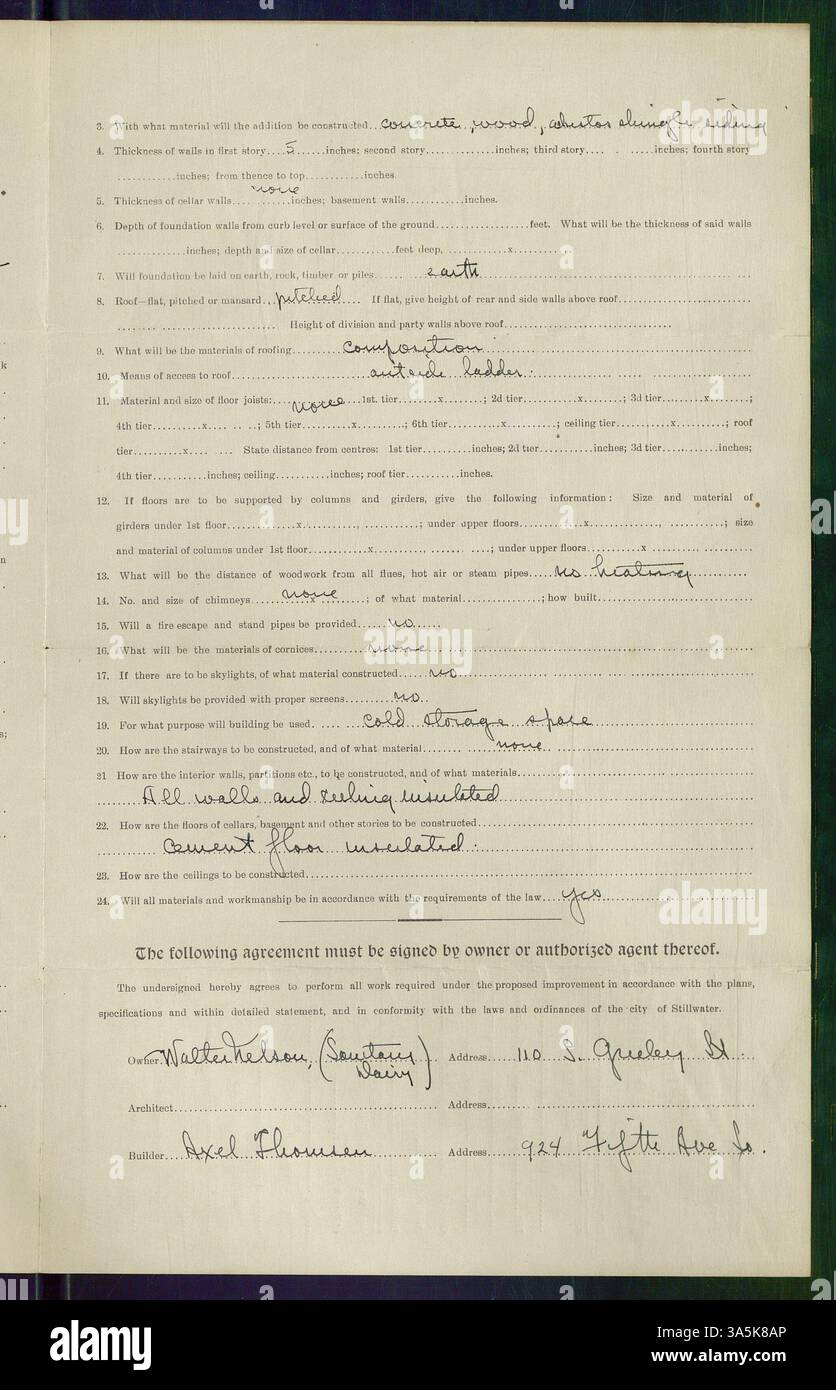 Building permit number 2670, issued on June 16, 1942, authorized an ...