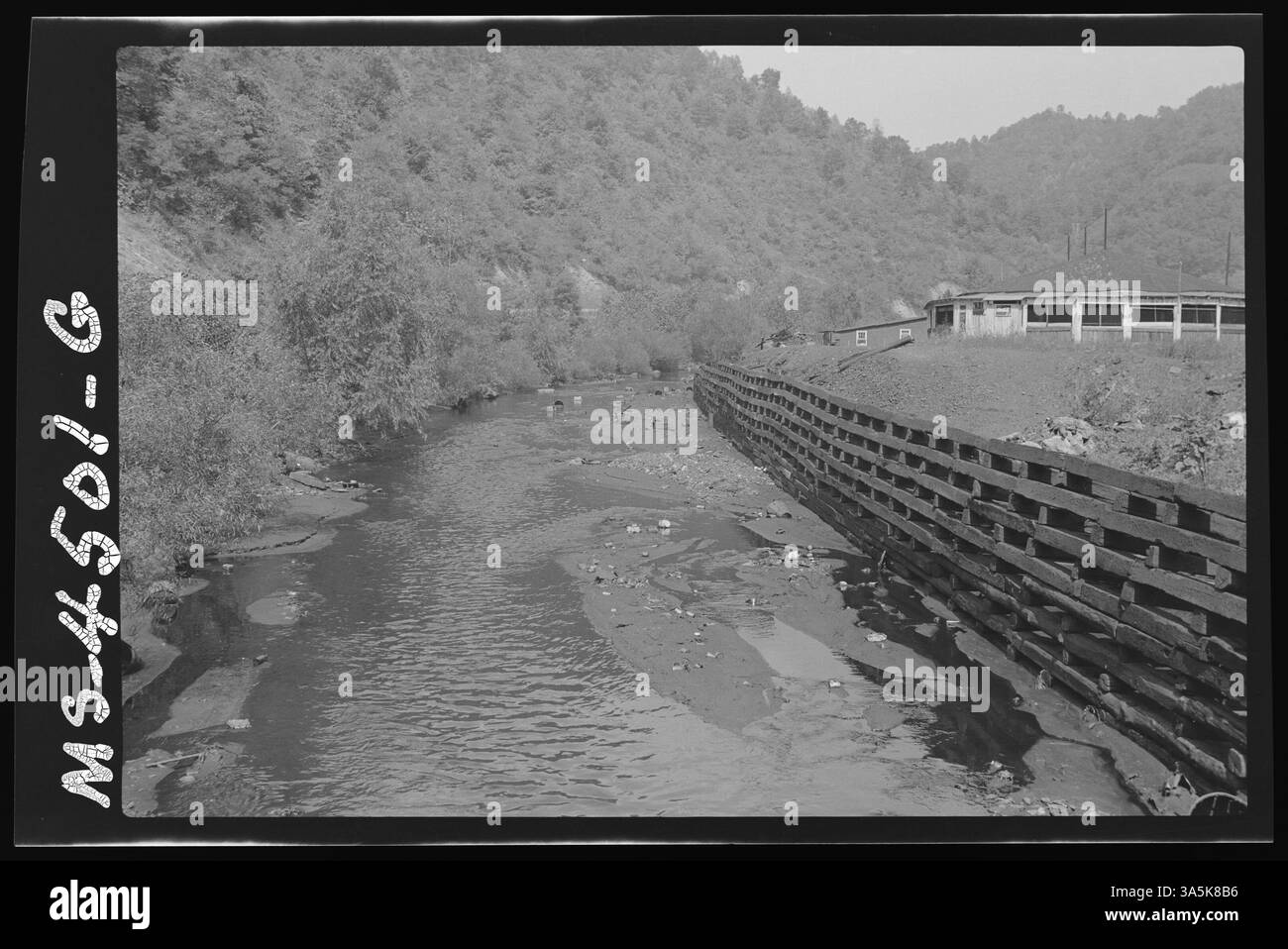 Pollution and refuse in a section of the Tug River near Elkhorn, Welch ...