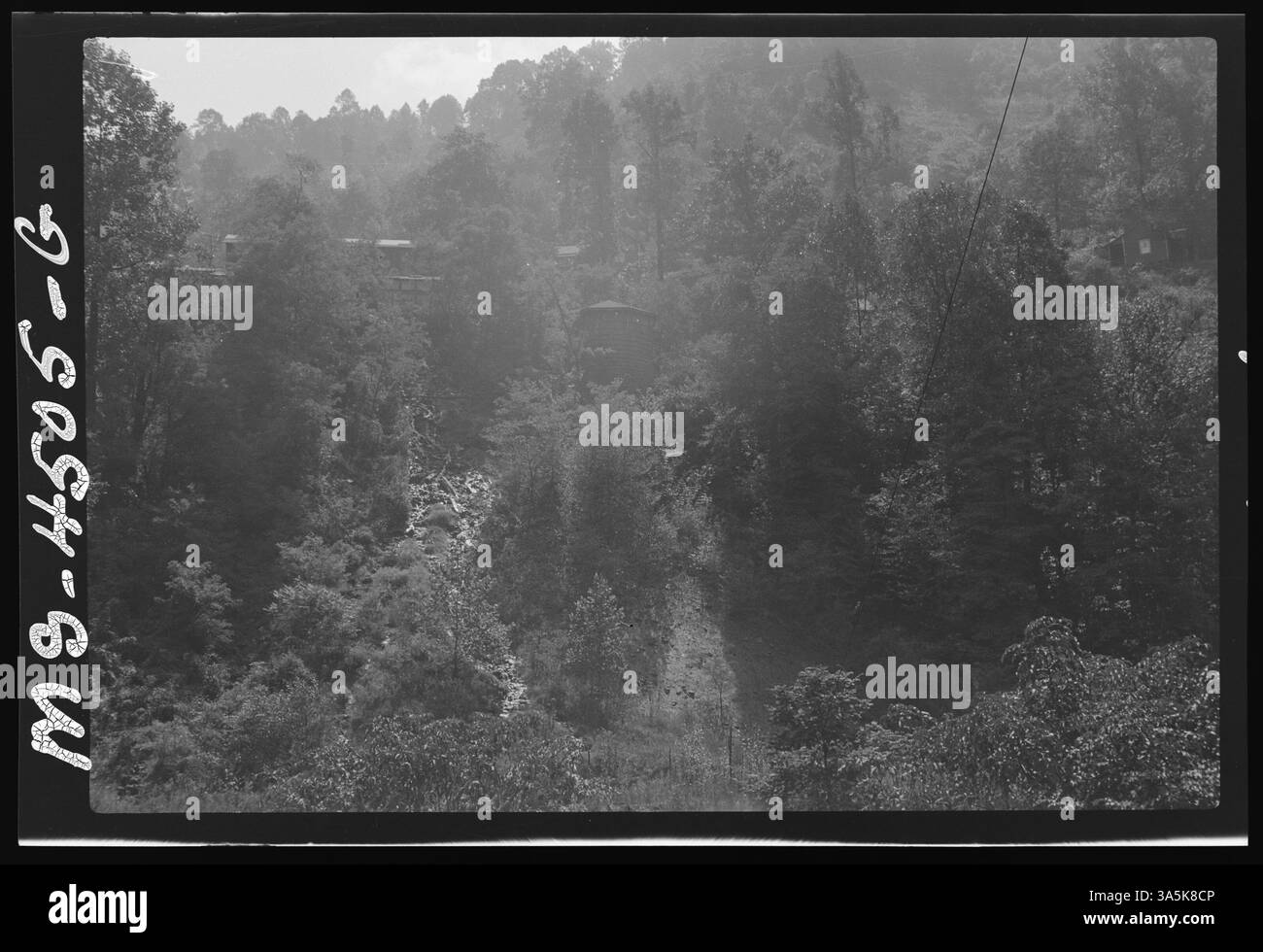 A water storage tank located on a mountainside near the Keystone Mine ...