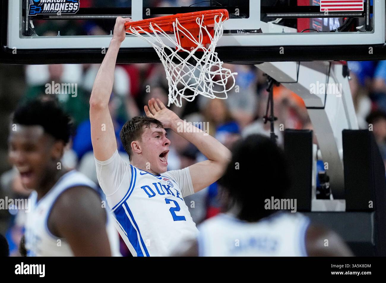 Duke forward Cooper Flagg (2) dunks during the first half in the second ...
