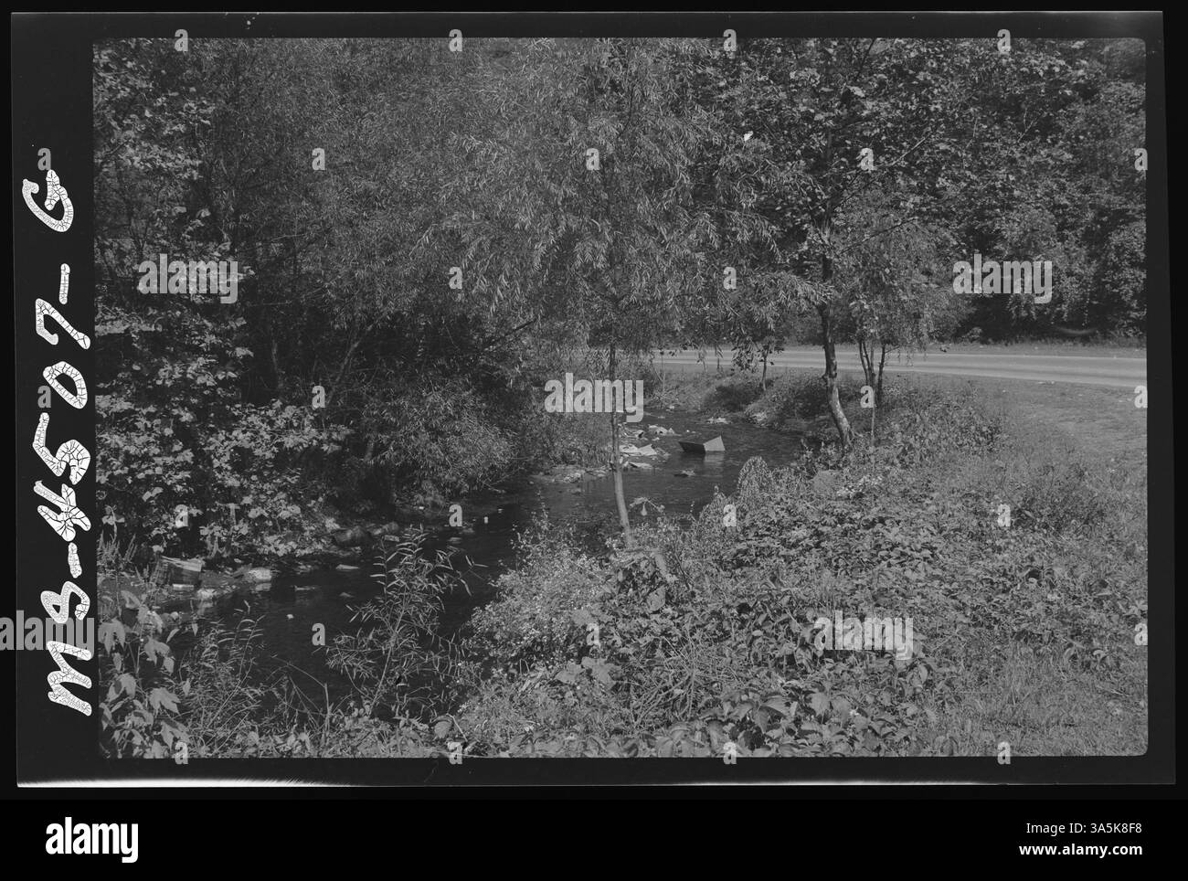 A section of the Tug River in Elkhorn, McDowell County, West Virginia ...