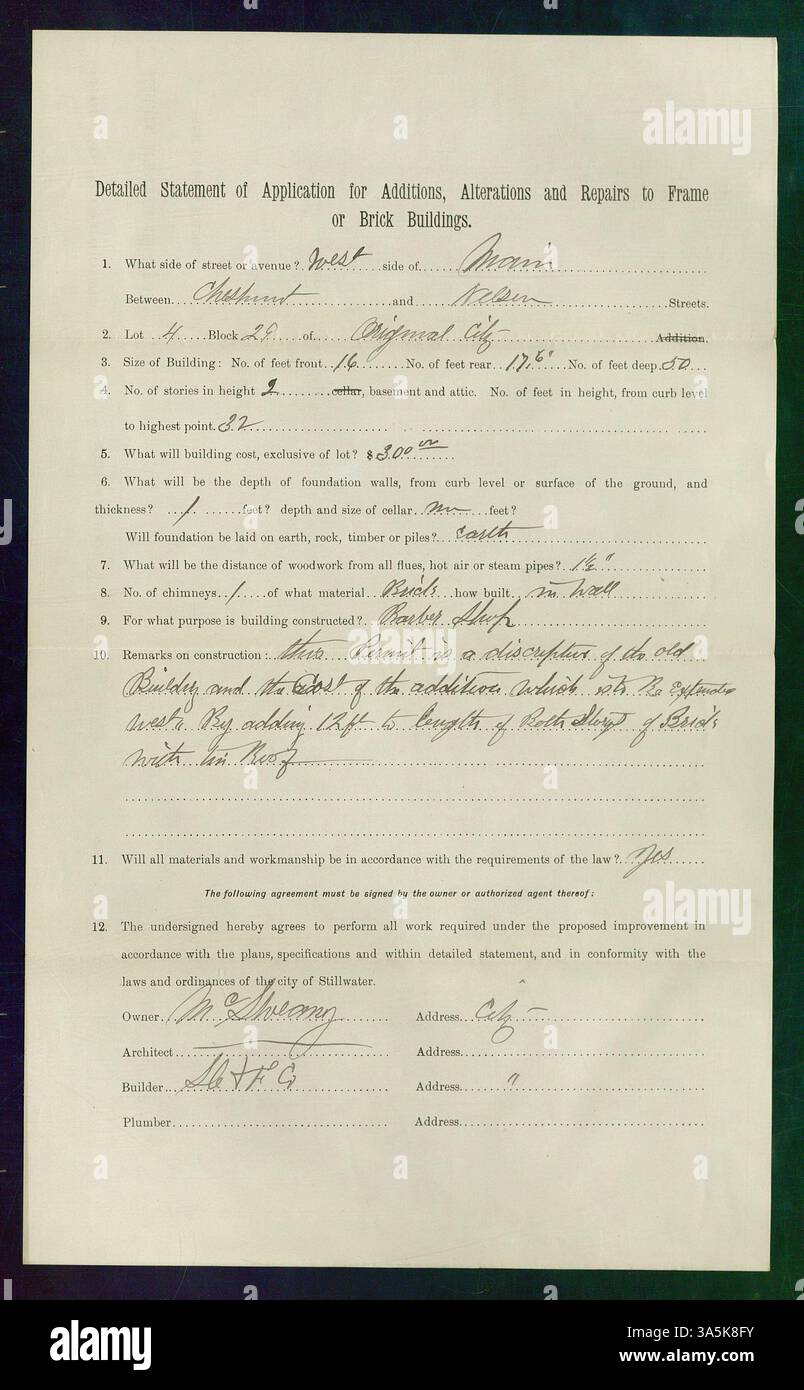 Building permit issued for alterations, additions, and repairs to a ...