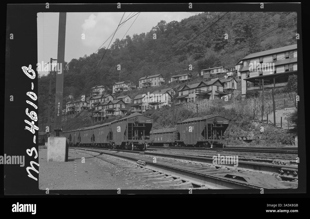 A panoramic view of company housing at Hemp Hill in McDowell County ...