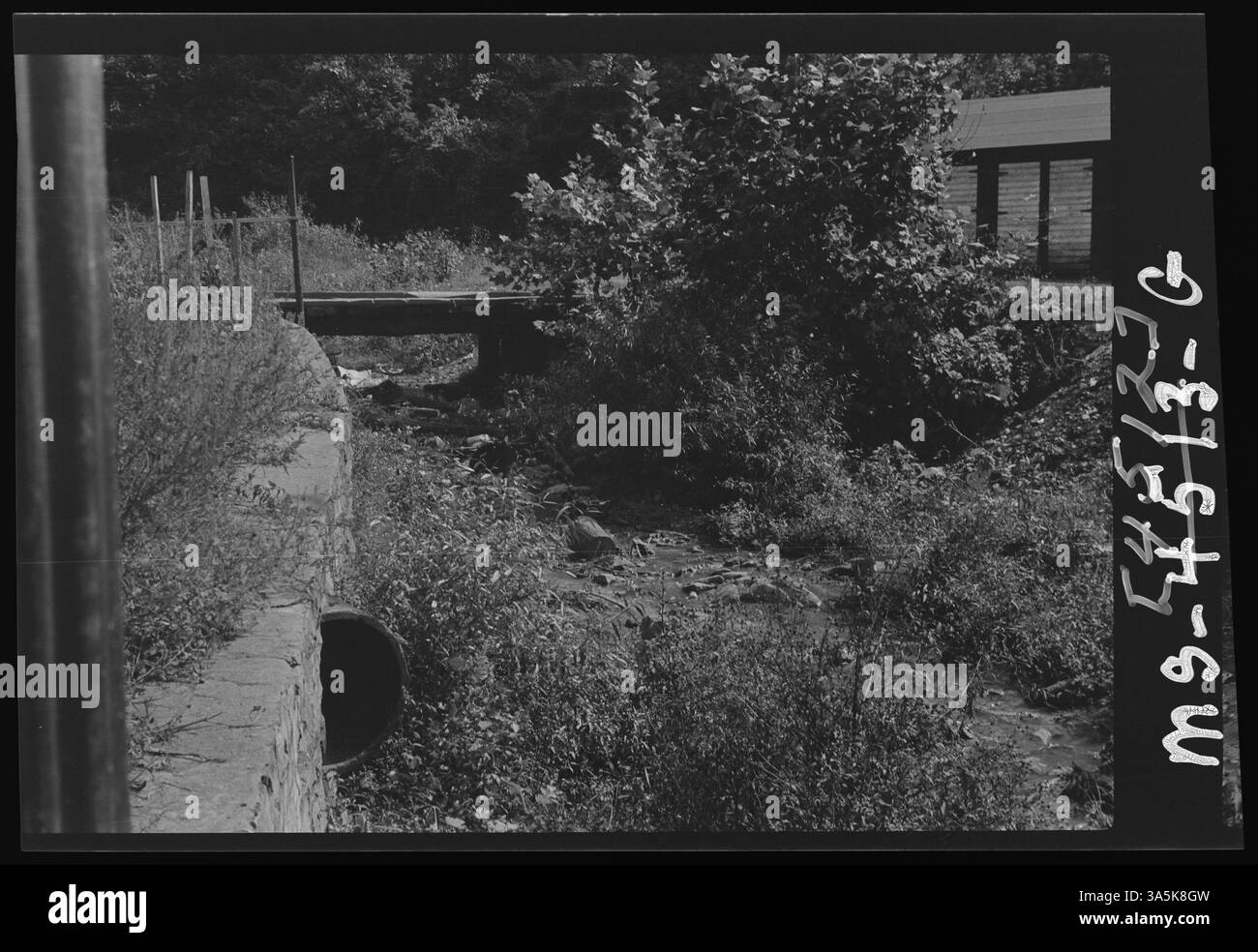 A small stream in Hemp Hill, McDowell County, West Virginia, shows ...